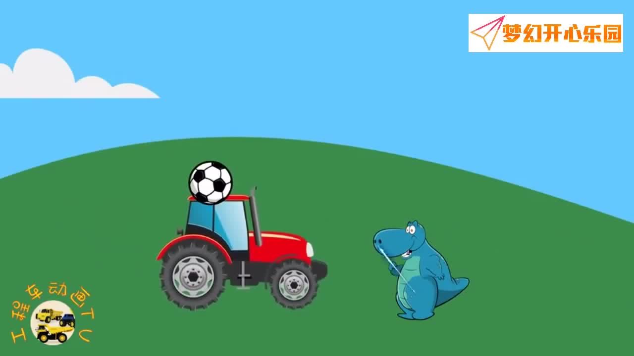 工程车挖掘机救援队,越野车恐龙益智动画