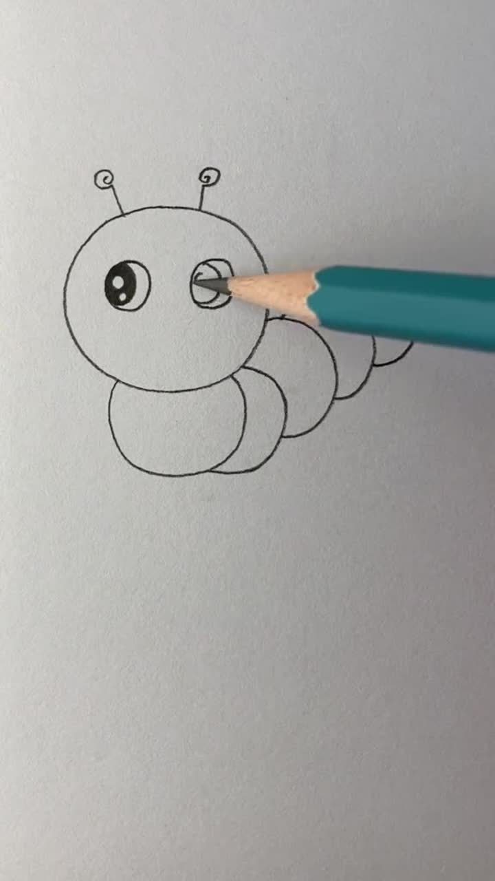教你可爱的蚕宝宝画法!