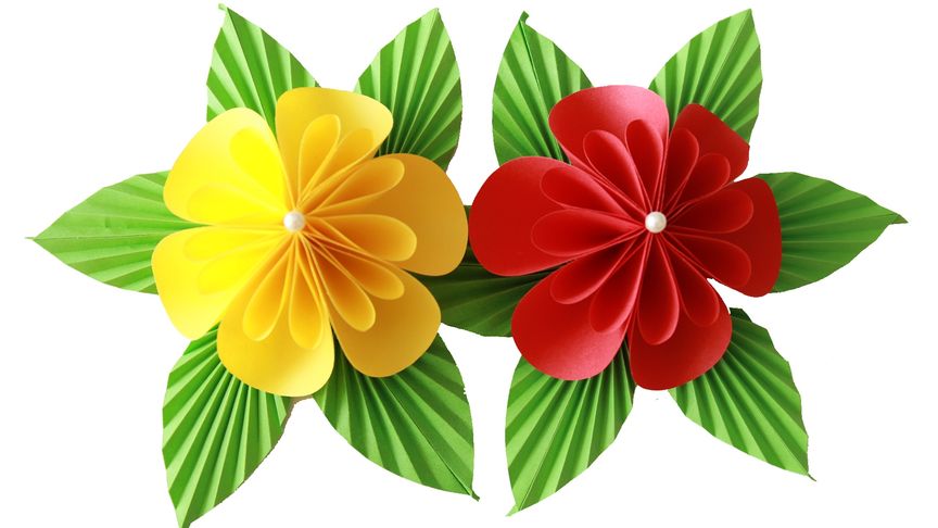 手工折纸超级漂亮的立体纸花,折法很简单!