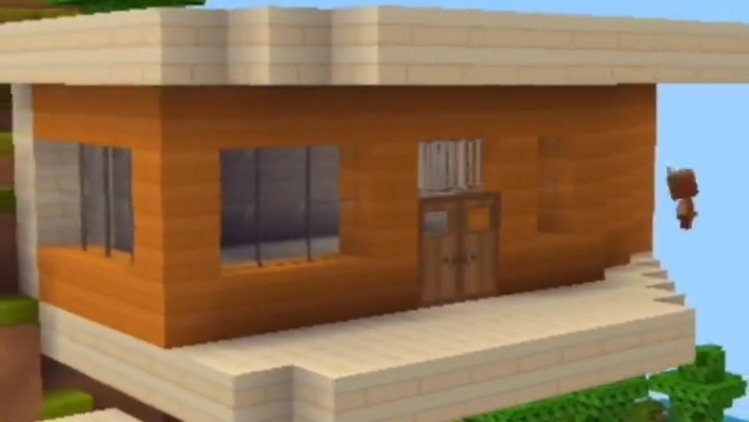 迷你世界速建生存悬崖边上房子,好漂亮的样子!