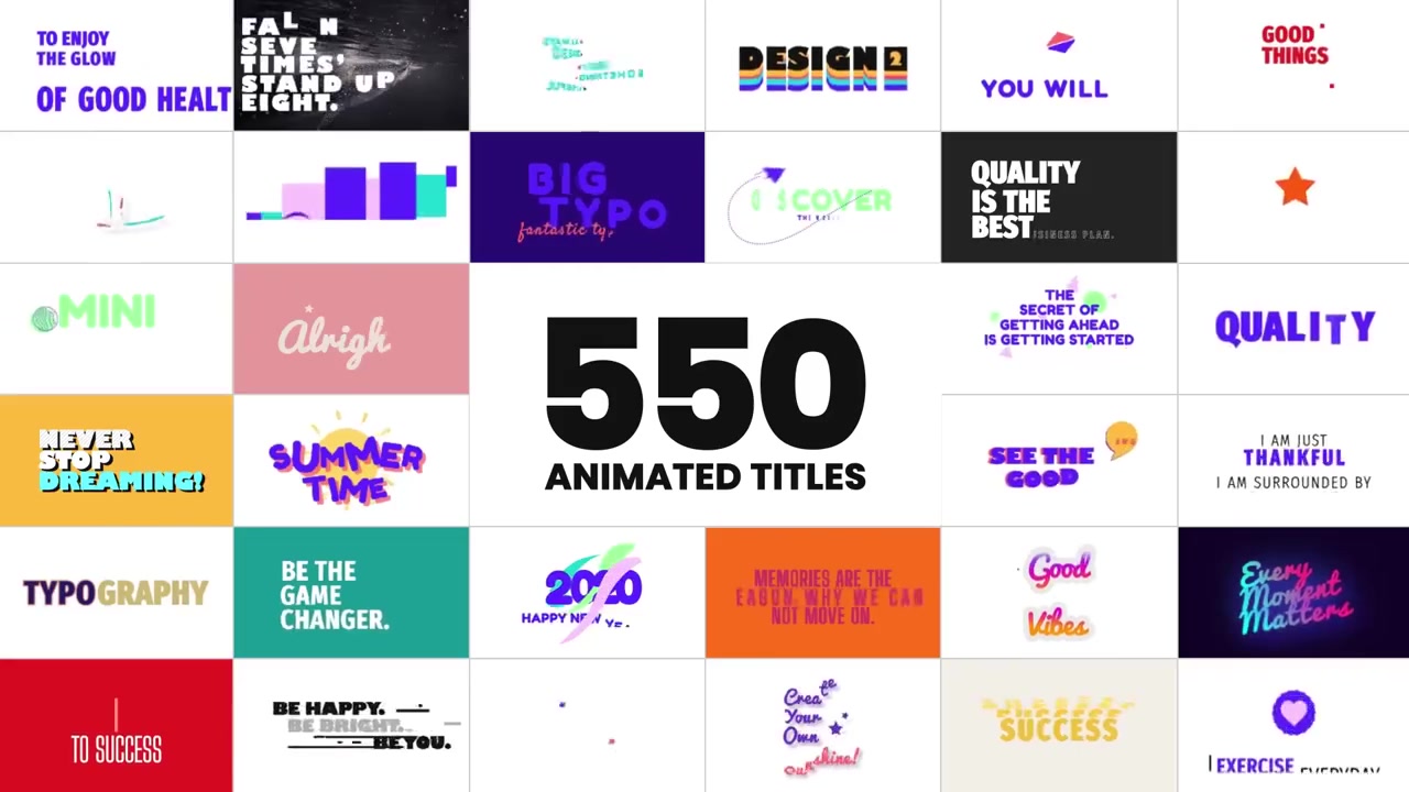 AE/PR脚本插件-550种现代时尚公司商务网络社交电视广播文字动态...