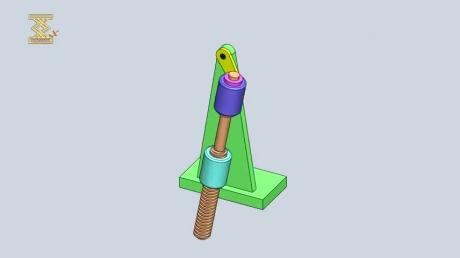五连杆杠杆机构运行原理3D动图_机械经典设计