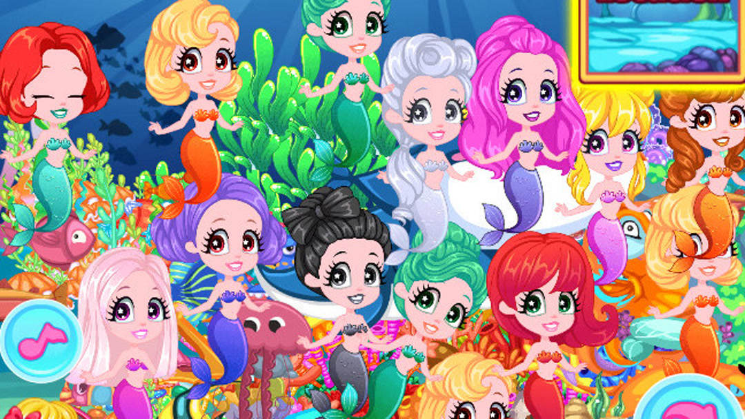 海底世界装饰 美人鱼开会游戏