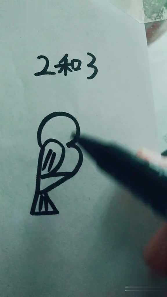 神奇的数字简笔画“小鸟儿”