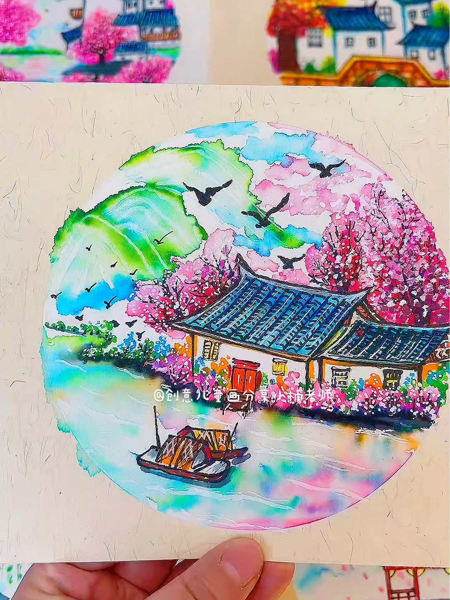 ...水彩笔画|风景建筑|瓜果蔬菜|儿童画绘画教程