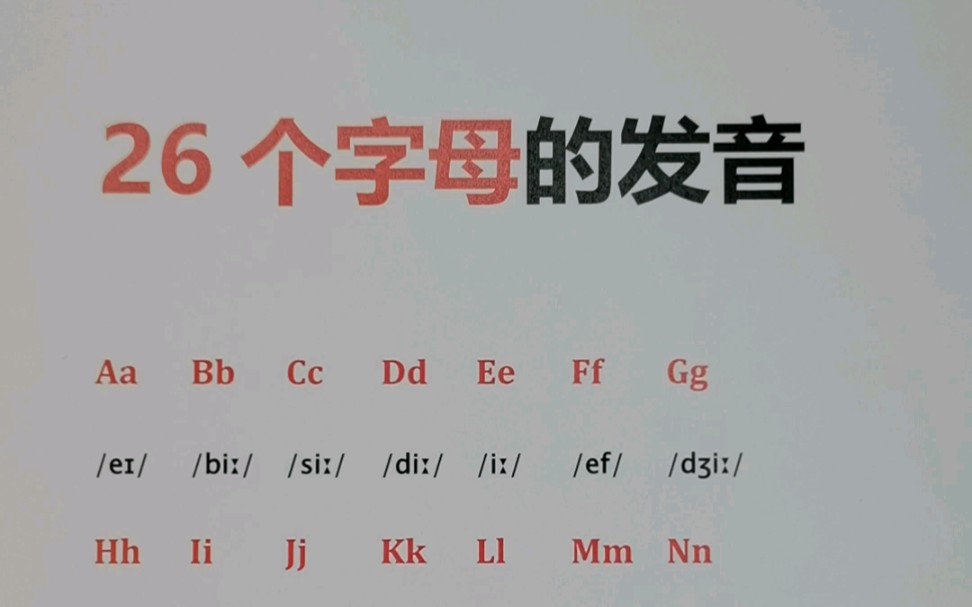 26个字母的发音