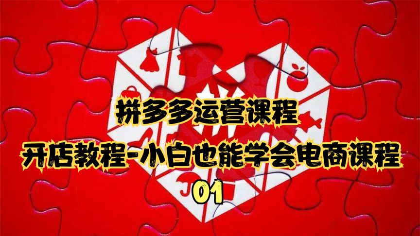 拼多多运营课程-开店教程,小白也能学会,有手就行的电商课程 1
