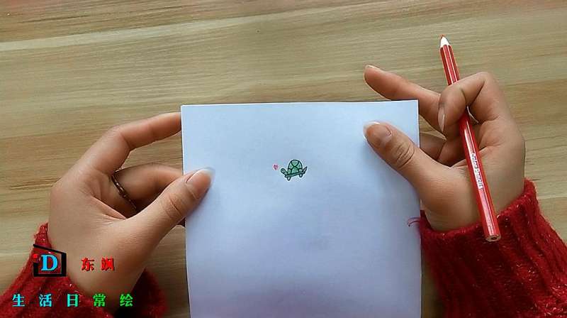 简单又很有爱的小乌龟简笔画,可爱又迷人,还会口吐爱心哦
