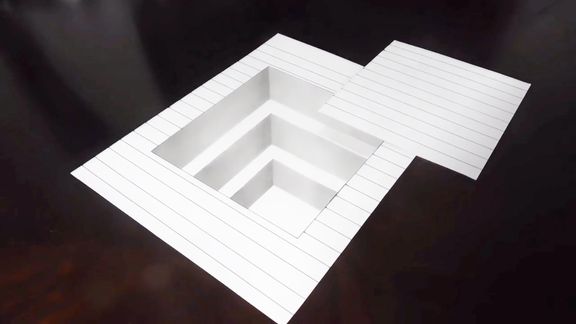 如何在纸上画出具有立体感的阶梯?