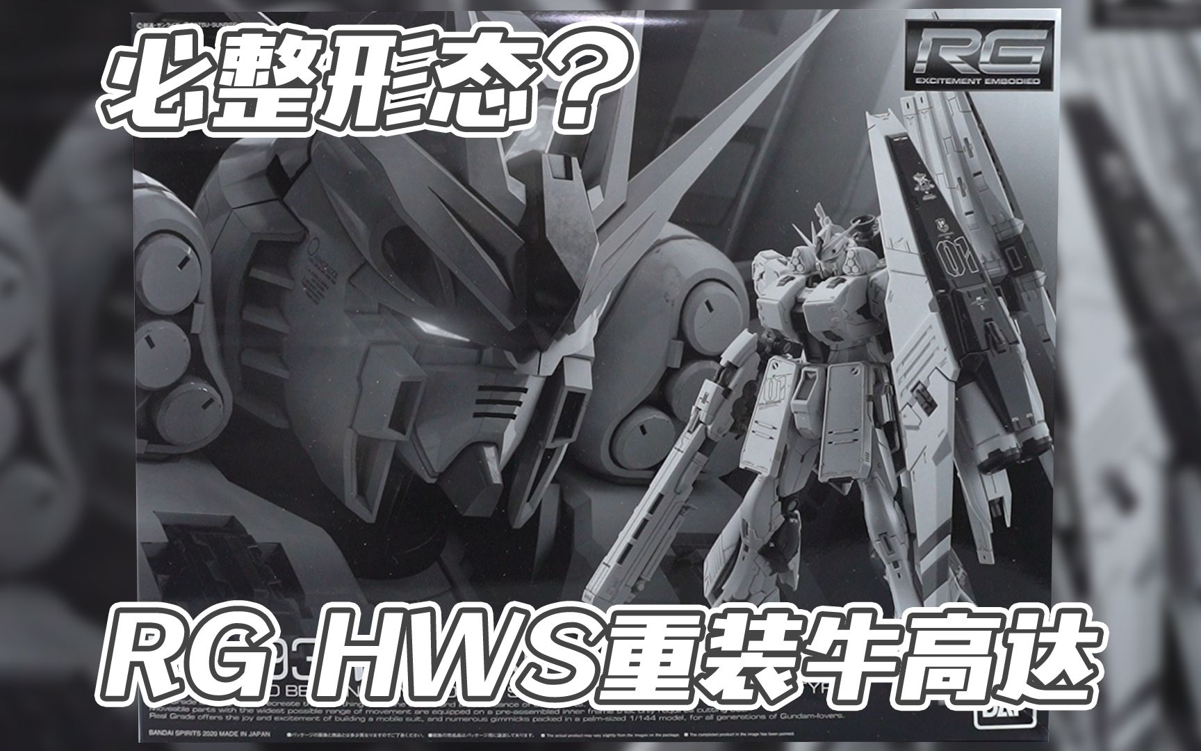 ...开盒】牛高达必整形态?万代PB限定 rg HWS重装牛高达 模型板件属性
