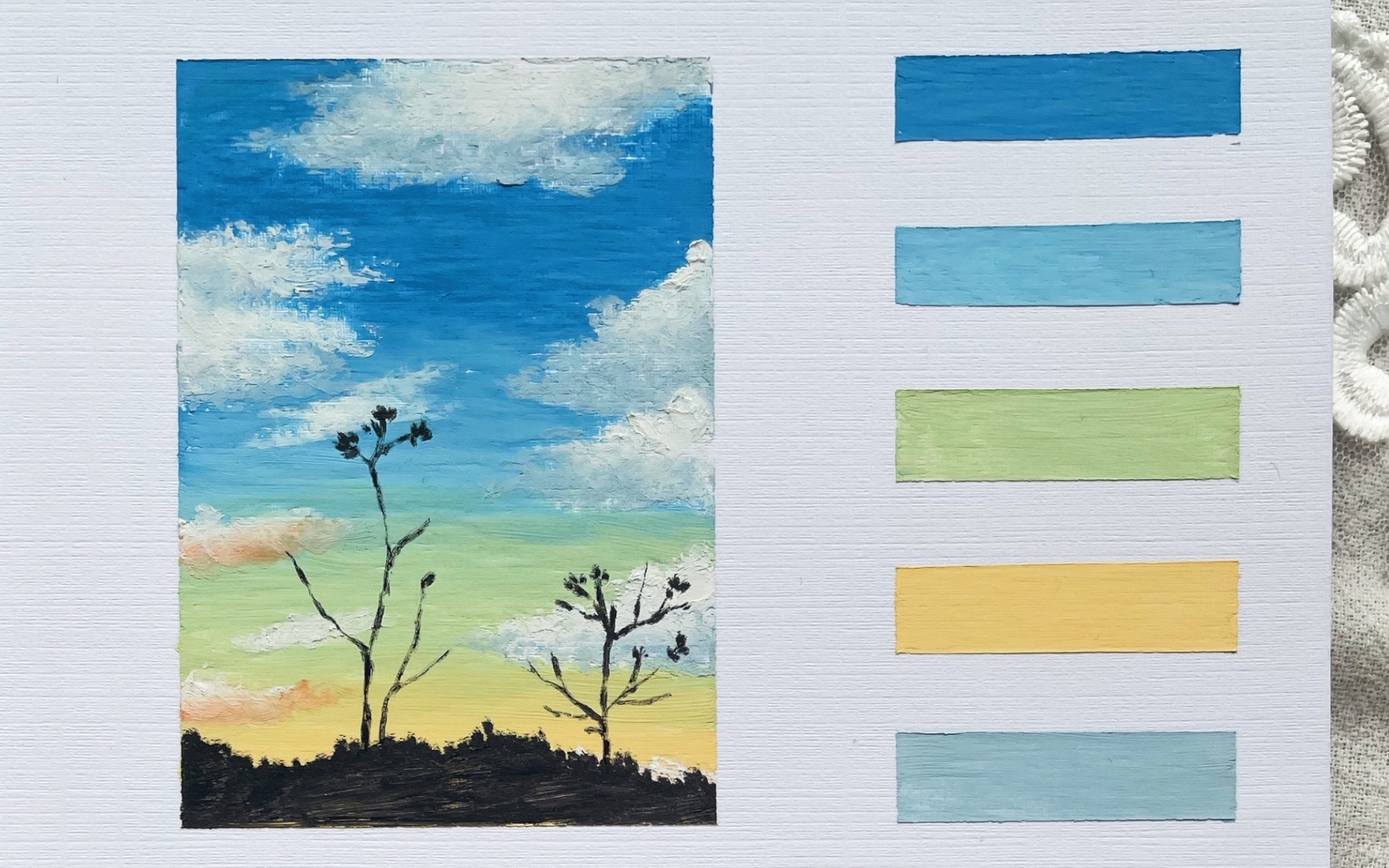 油画棒|夏至日出·绘画教程视频