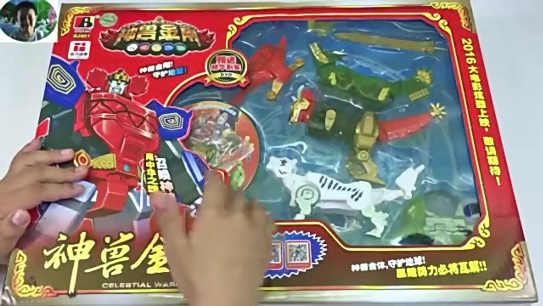 青龙再现 五神兽合体成 神兽金刚 玩具分享