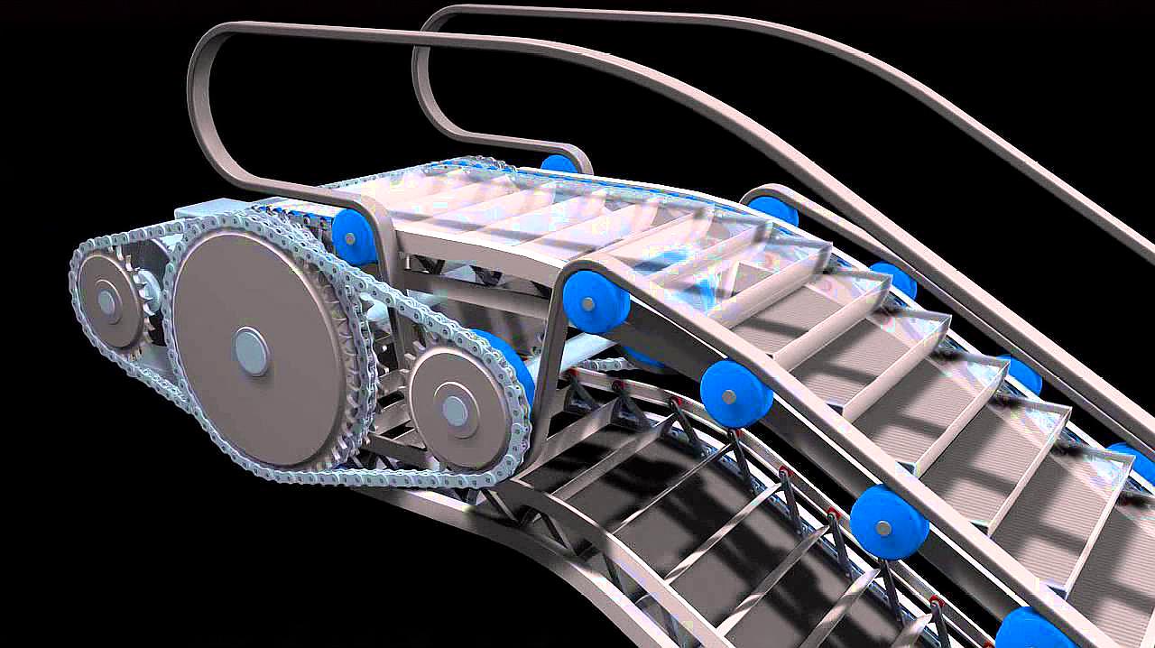 自动扶梯是如何工作的?3D动画展示其机械原理,太直观了!