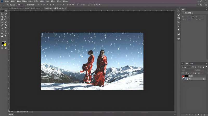 PS中快速制作下雪效果,今天分享给大家一起制作吧
