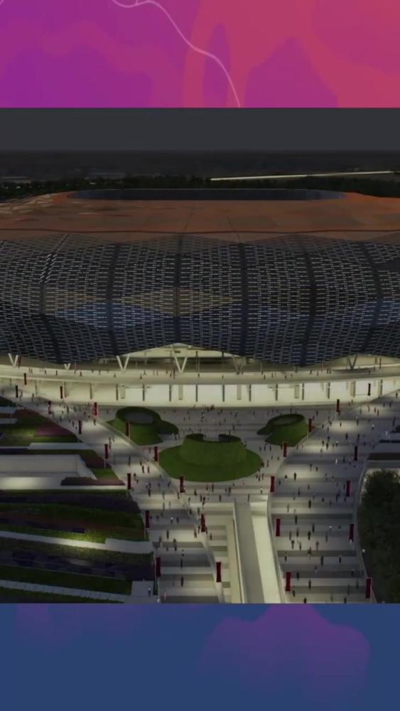 【2022世界杯主场馆模拟动画来了!炫爆了![期待]】中国铁建 承建的卢...