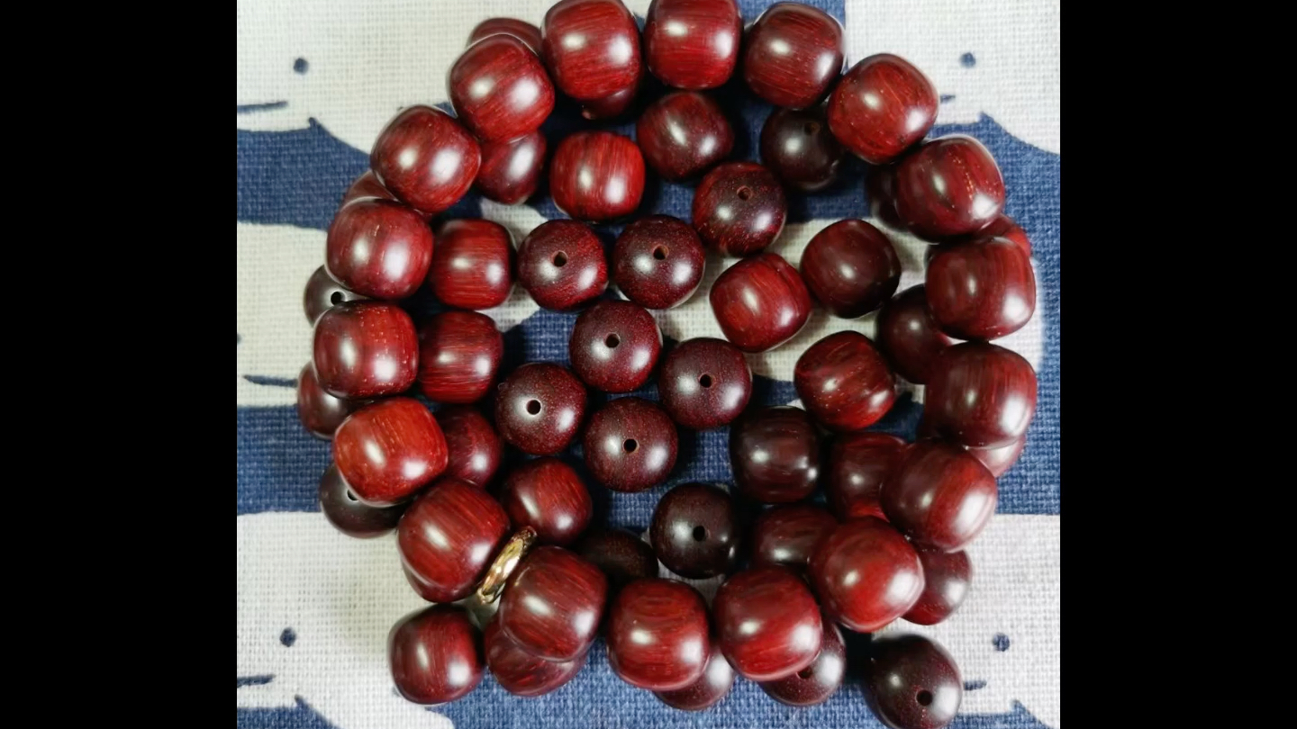 文玩老铺:印度小叶紫檀佛珠手串手链手捻