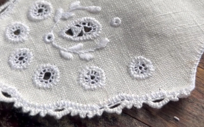 丹麦白线刺绣,抽纱绣/典雅