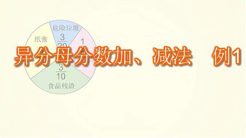 重难点:异分母分数加、减法的应用五年级数学