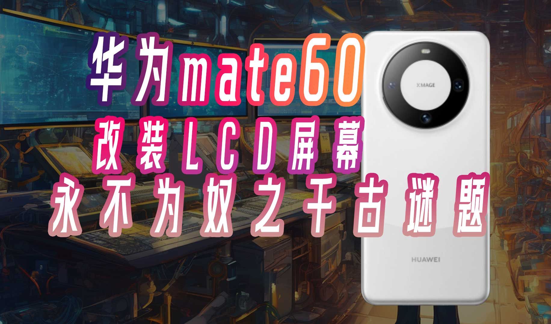 大型纪录片《华为mate60改装lcd永不为奴之千古谜题》「氪绅科技...