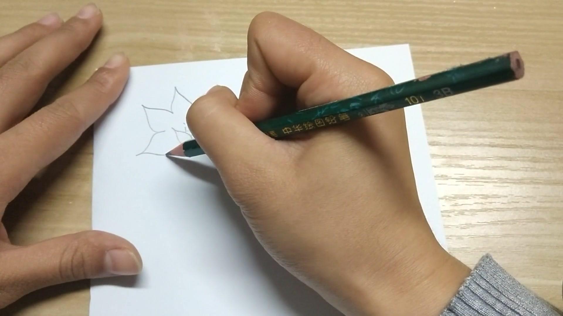 简笔画:“出淤泥而不染”的莲花画法,涂上颜色更漂亮