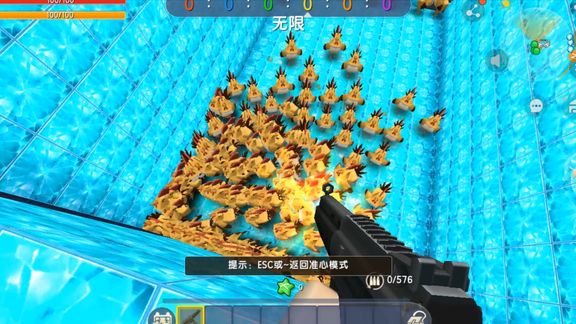 迷你世界:皮皮然大战100只战斗型的大公鸡!