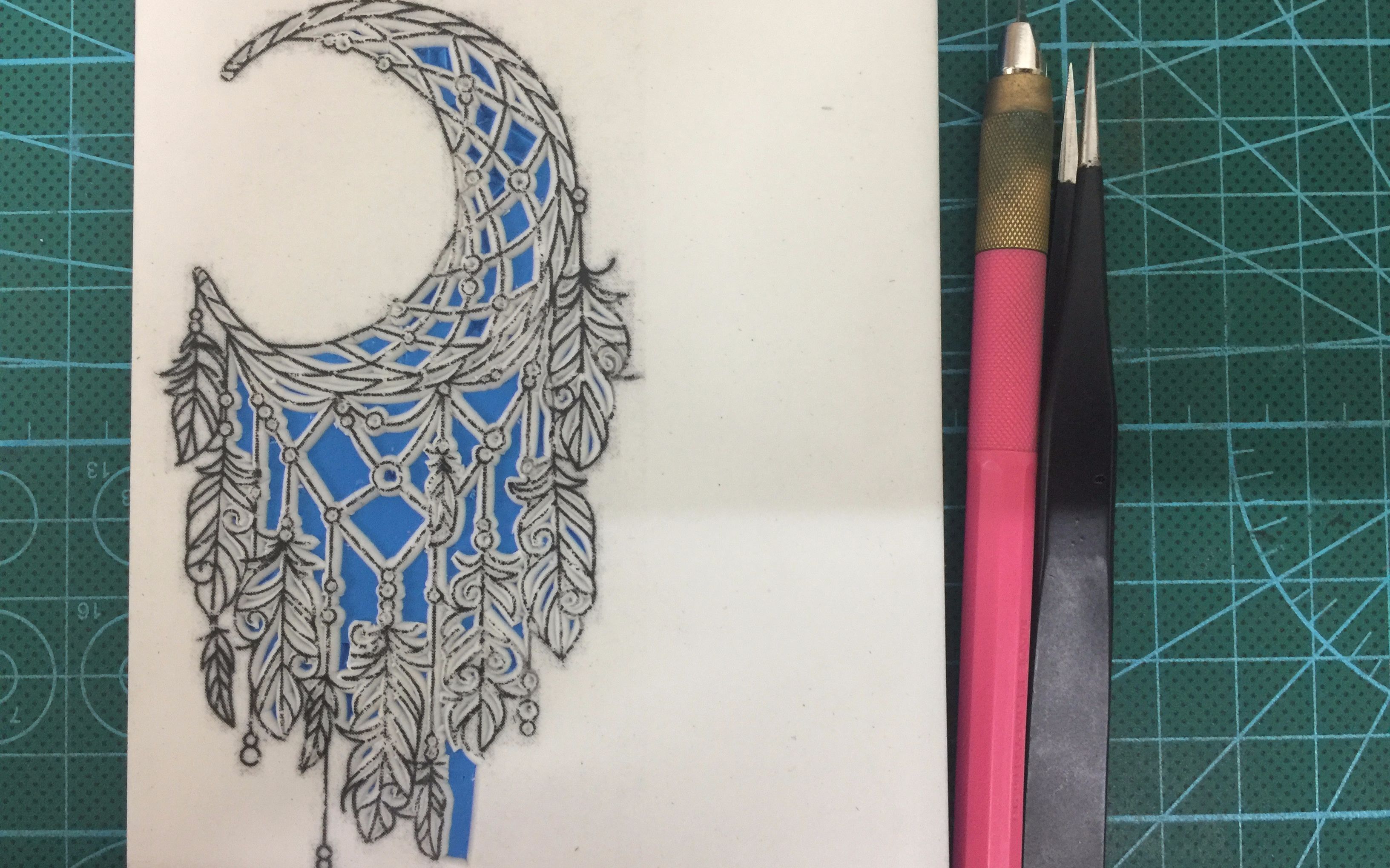 【橡皮章】刻着橡皮章听着歌的日常(捕梦网01)