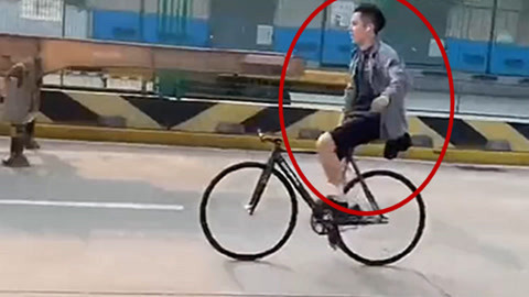 自行车达人,小哥哥这波操作很溜,到底要练多久