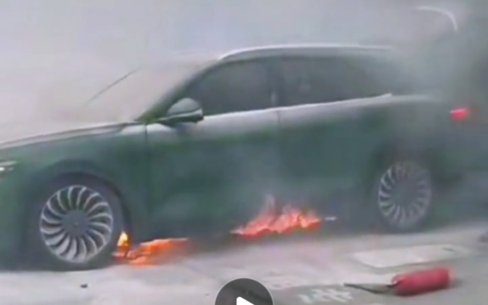 小众新能源品牌岚图首燃。三元锂电,比亚迪电池