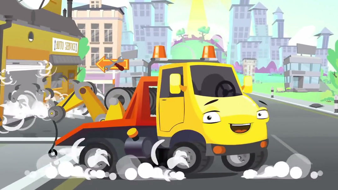 工程车动画 勇敢的汽车救援队