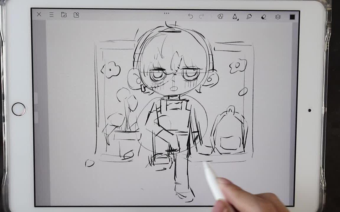 【画世界教程】6.4-怎样才可以画好二次元场景呢?(起线稿)