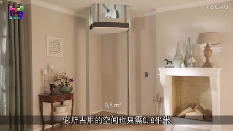 迷你家庭小电梯 只需0.8平米空间 老人轻松上下楼!