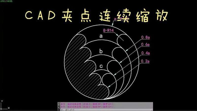 CAD每日一练 CAD夹点连续缩放