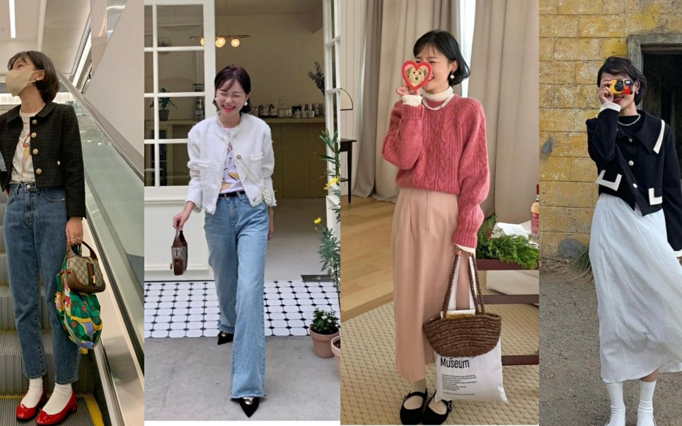 156小个子不穿高跟鞋的韩系优雅俏皮风格模板来了