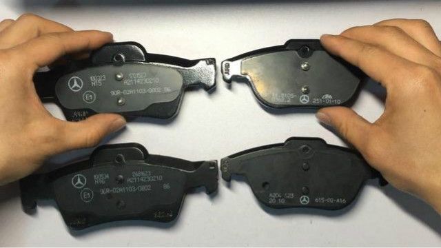 |原创|奔驰配件第一期,真假奔驰刹车片的鉴别