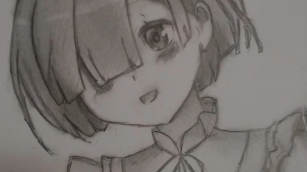 【铅笔手绘】如果真爱有颜色那一定是蓝色,蕾姆yyds!