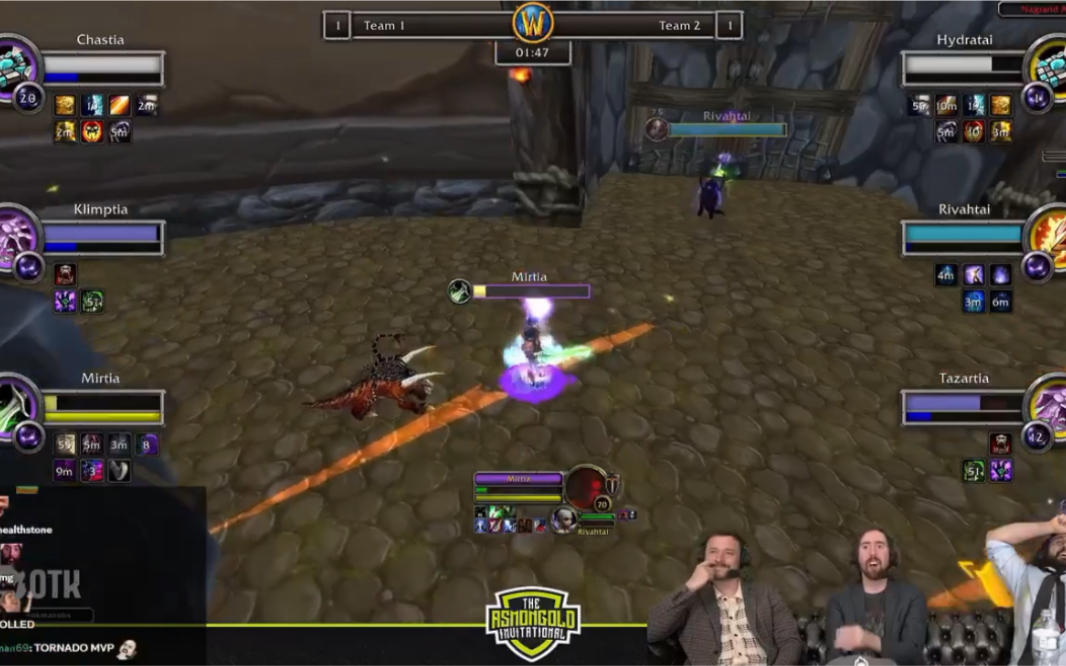 TBC测试服3V3主播大赛私服贼神Mir VS 牧神 Hyd 法术牧3:1贼术牧(...