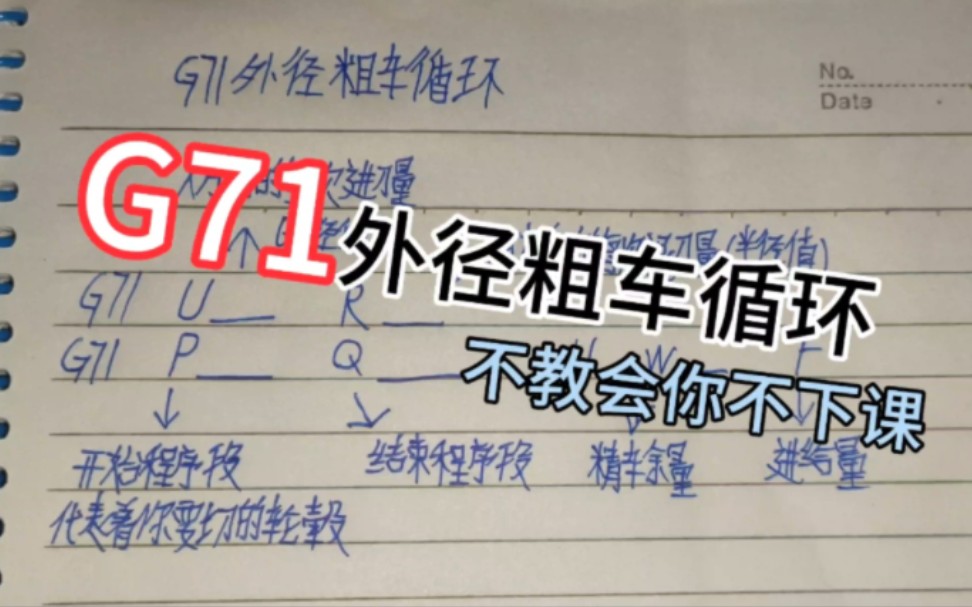 G71外径粗车循环,同学们学会了没有?