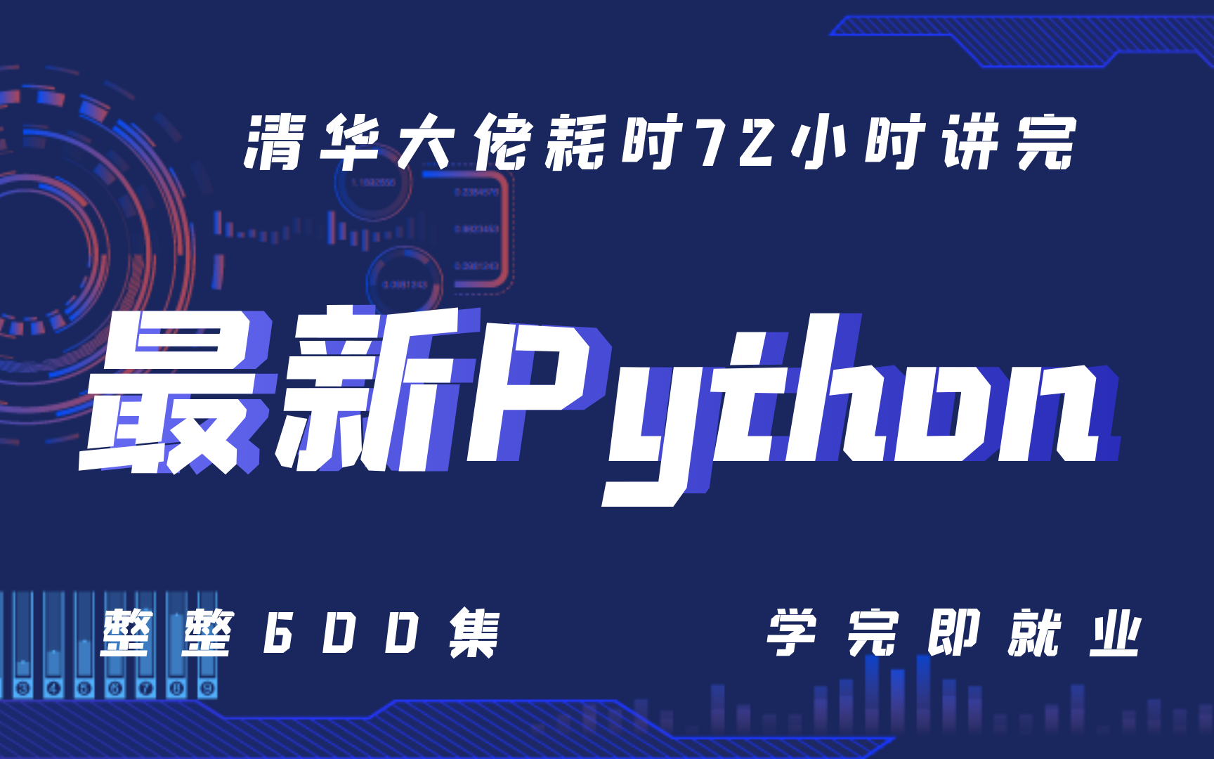 清华大佬耗时72小时讲完的最新Python教程, 整整600集, 从零基础到...