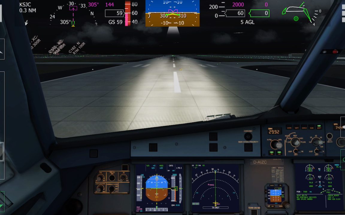 AF2023 iOS抢鲜体验 画质 跑道 机场灯光 优化改善 手游模拟飞行之巅