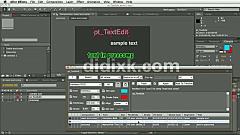 AE文字图层样式属性编辑脚本pt_TextEdit 2.41