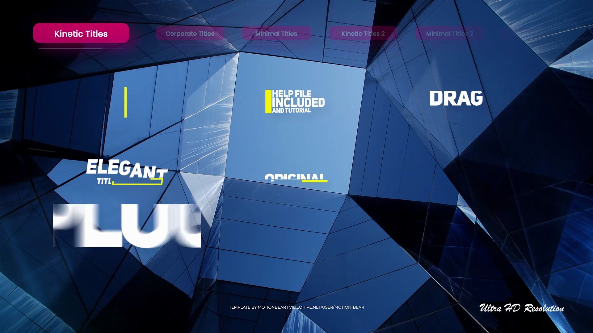 ...资源素材分享站 1500种平移缩放模糊故障老电影切割扭曲旋转图形...