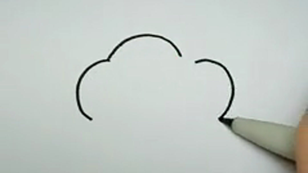 教孩子画云朵简笔画