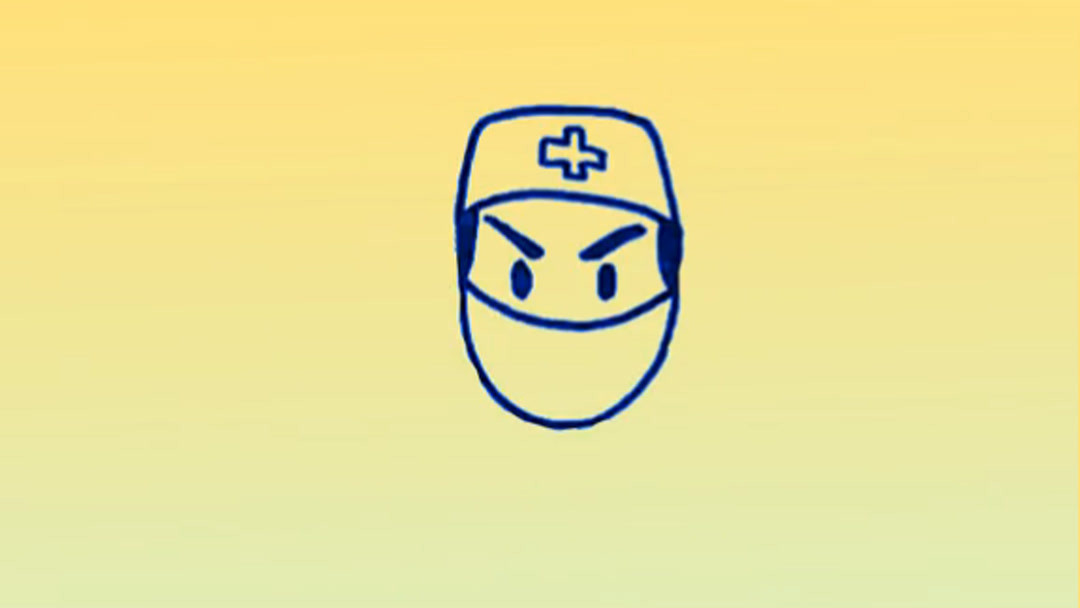 简笔画小猪佩奇为医生护士,所有的医护人员加油