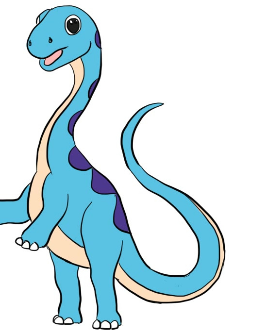 恐龙世界之可爱简单的雷龙儿童卡通简笔画