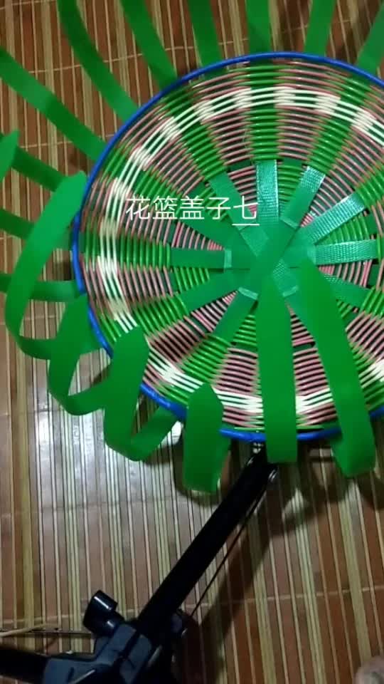 藤编篮子盖子详细编织方法教程