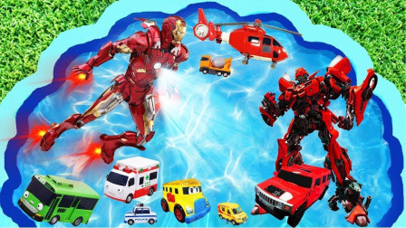 汽车总动员,直升飞机、警车、挖掘机,你最喜欢哪一个?