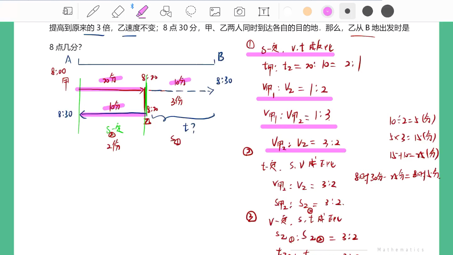 复杂行程专项一(比例解行程)