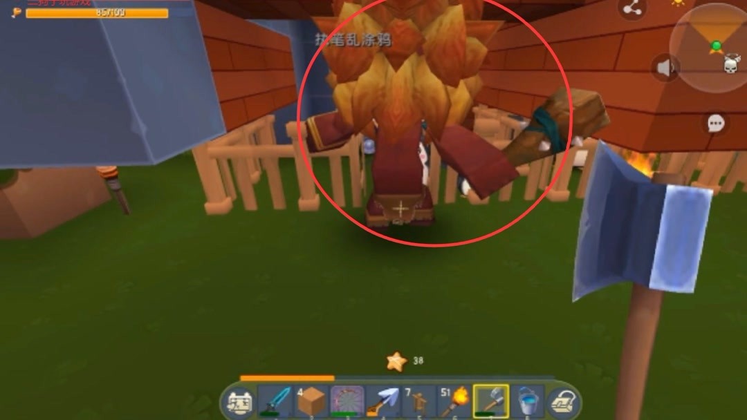 二狗子迷你世界:兄弟狗蛋被1只怪堵住,我马上去帮他喂鸡!