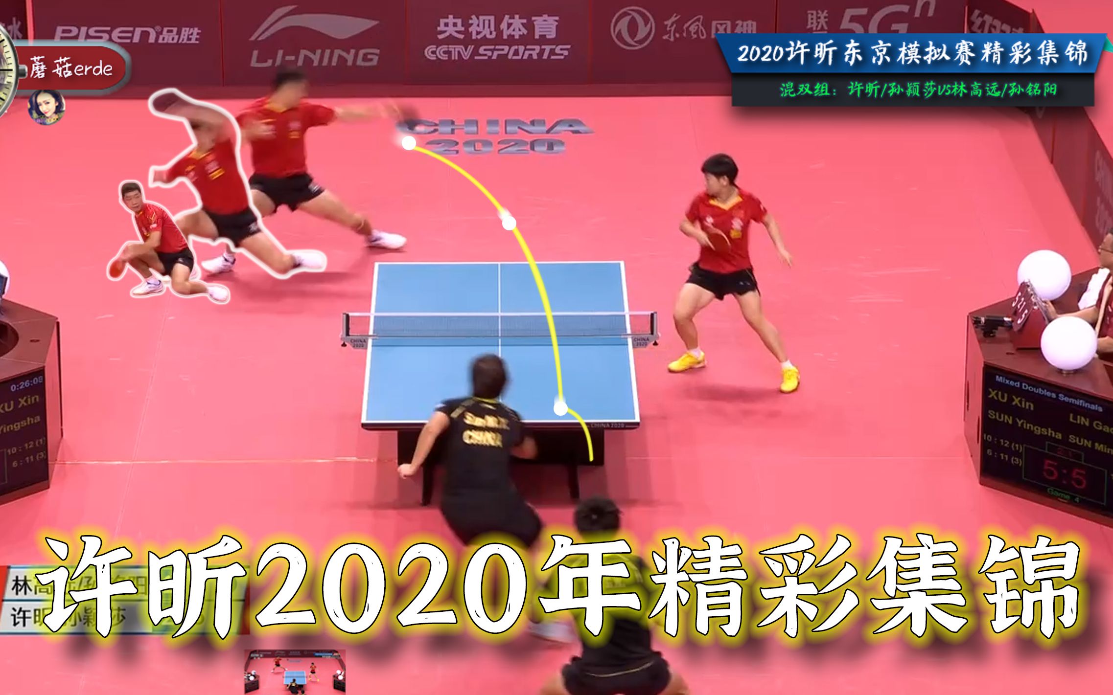...许昕最佳精彩集锦 东京奥运模拟赛许昕混双精彩集锦 国乒2020年队...