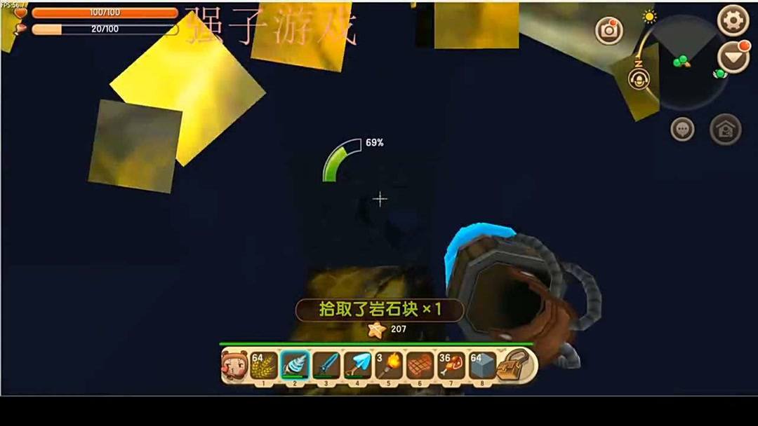 迷你世界:冒险模式14,天气真好,去矿洞挖矿,金子钻石拿到手